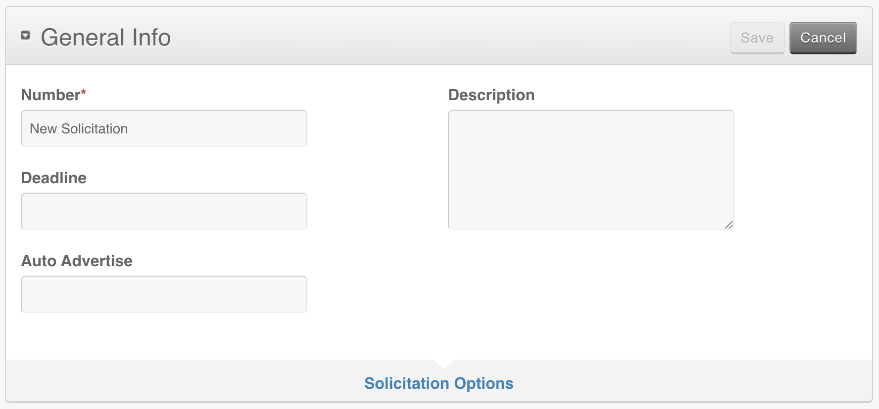 Bid Express® | Solicitations | Create a solicitation – Infotech