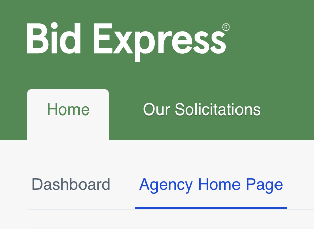Bid Express® | Owner-agency tabs – Infotech