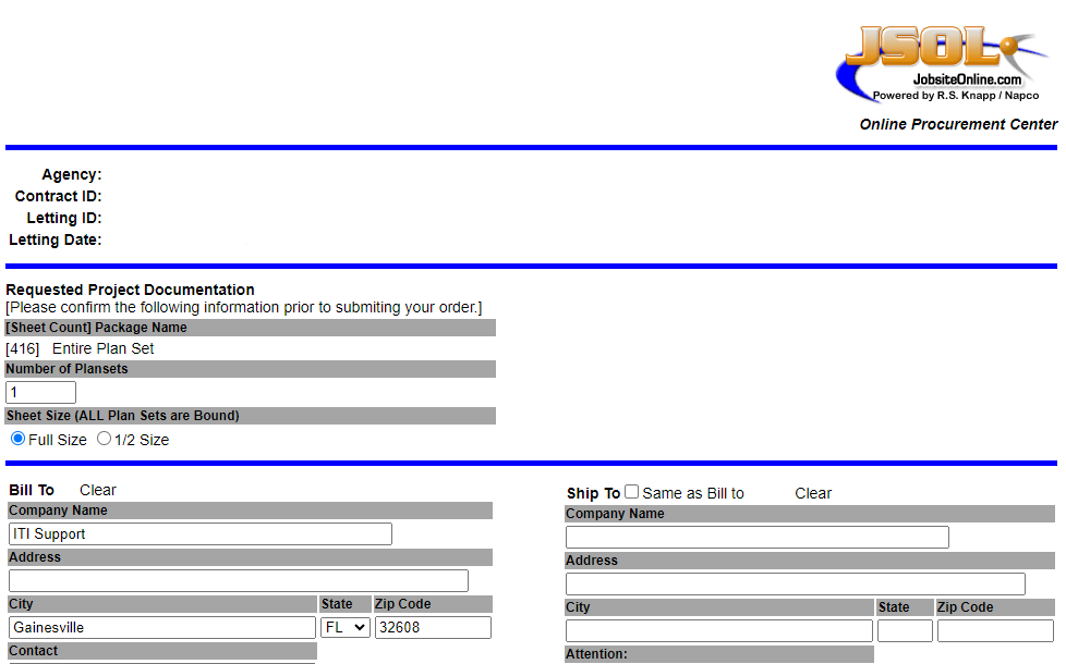 Bidx.com | Plan sheets – Infotech