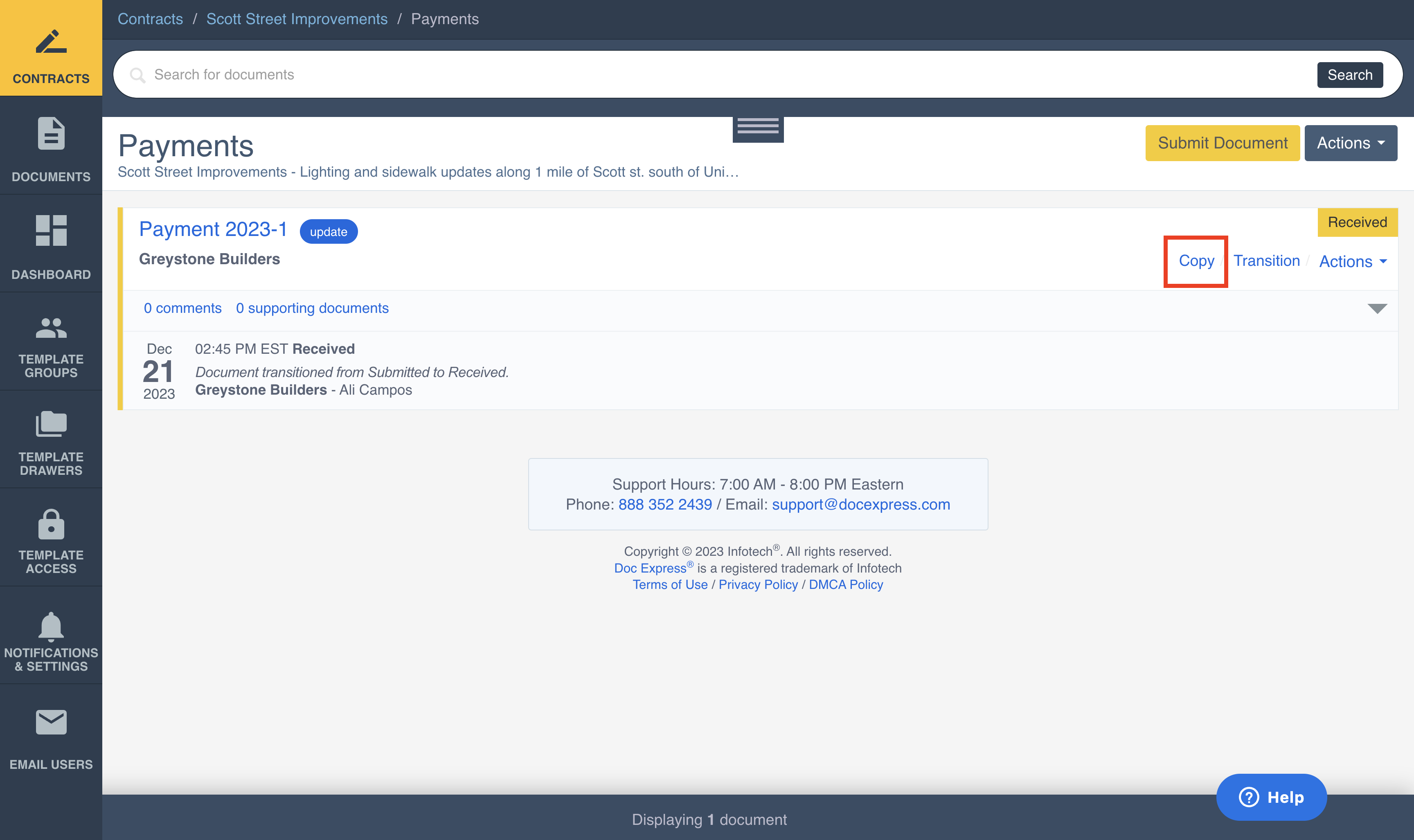 Doc Express® transitions – Infotech
