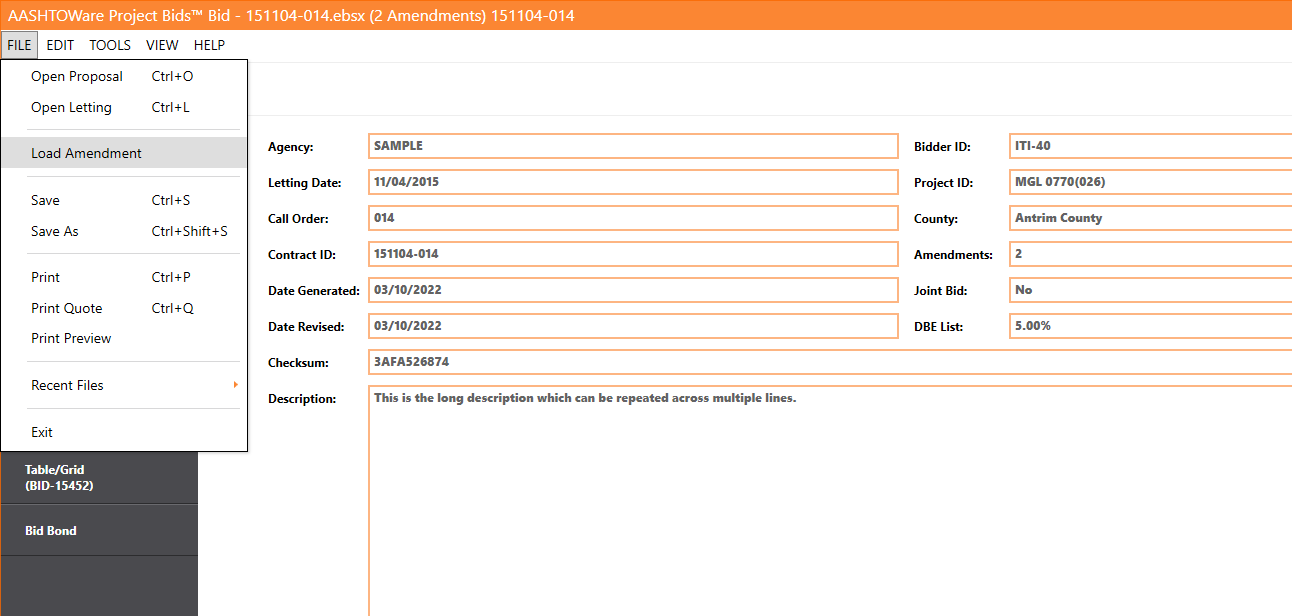 Bidx.com | Amendment file download and attachment – Infotech