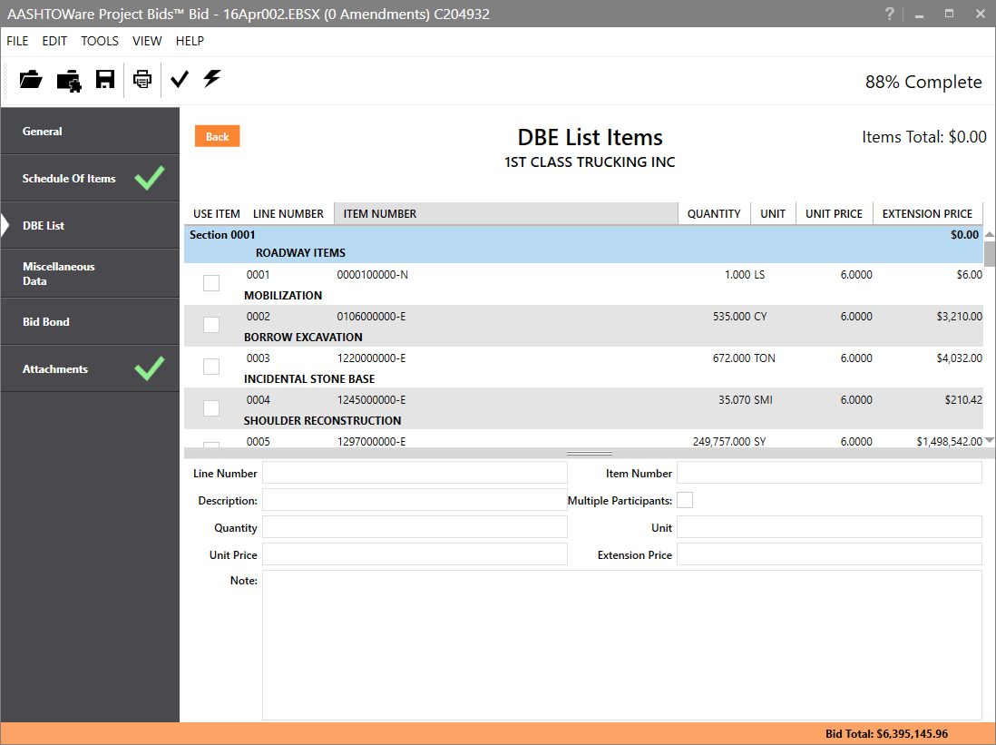 Bidx | AASHTOWare Project Bids Best Practices: DBE List Tab – Infotech