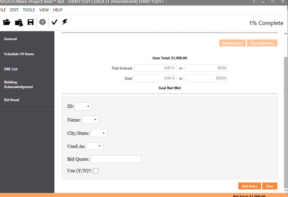 Bidx | AASHTOWare Project Bids Best Practices: DBE List Tab – Infotech
