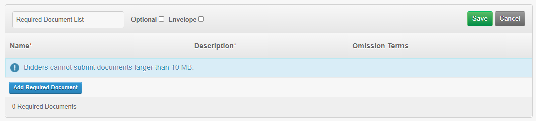 Bid Express® | Solicitations | Standard components – Infotech