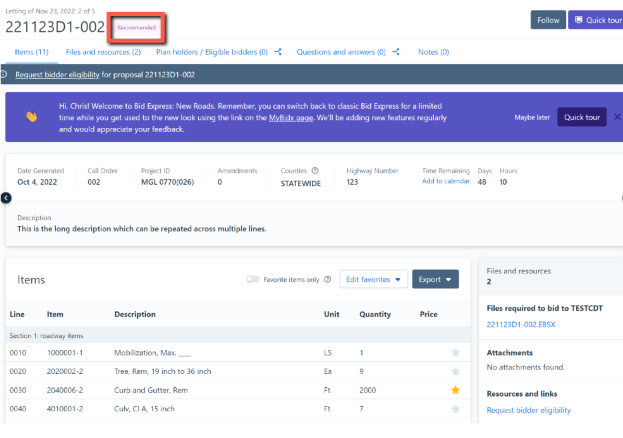 Bidx.com | Proposal Recommendations – Infotech